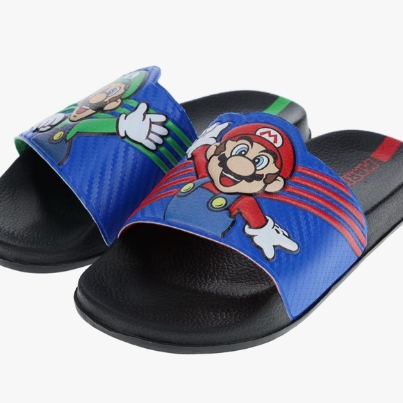 Nintendo | Shoes | Nwtsuper Mario Nintendo Sandals Mario And Luigi ...